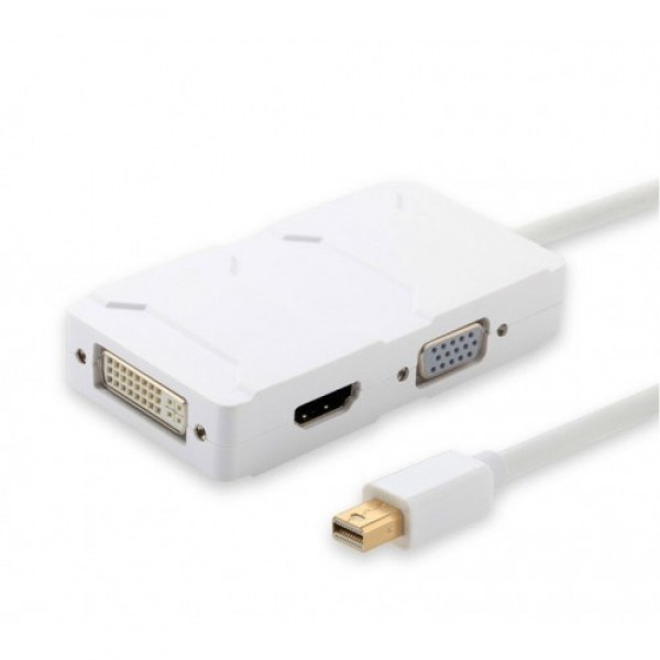 مبدل مینی دی پی Mini DP به HDMI VGA DVI ویژه اپل مک بوک ، سرفیس و ...